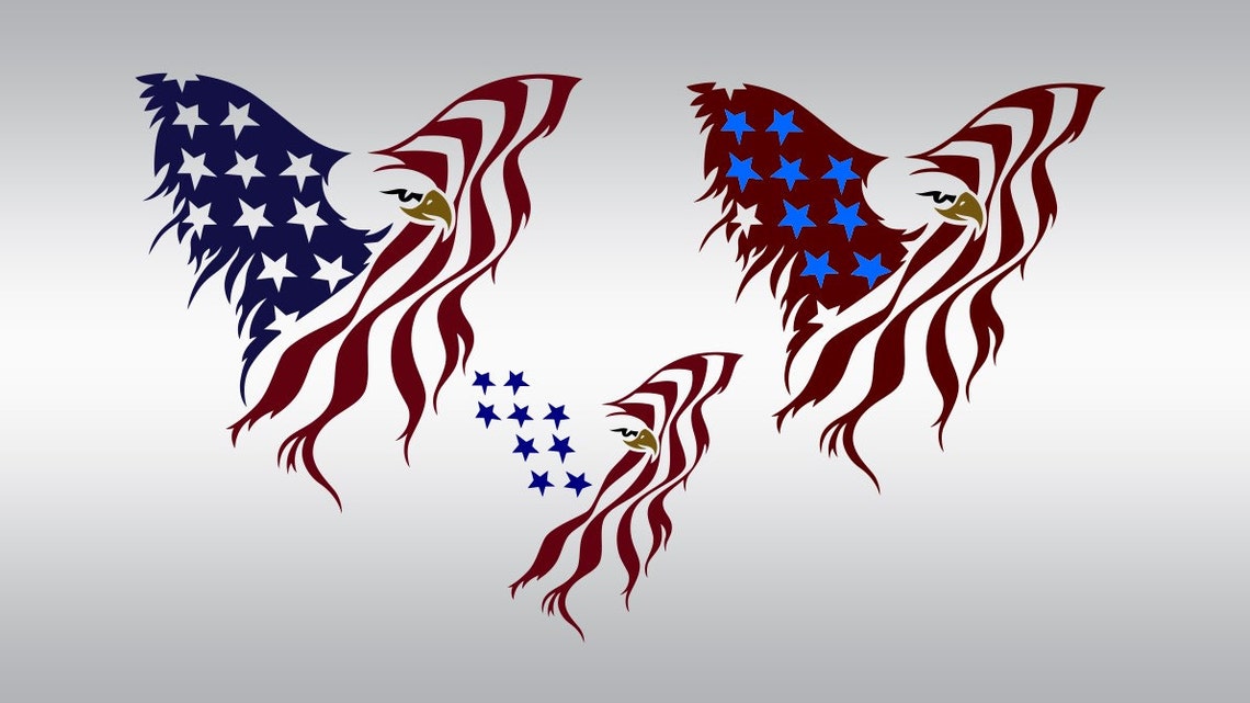 American Flag Eagle Thin Blue Line Svg Clipart Cut File | Etsy