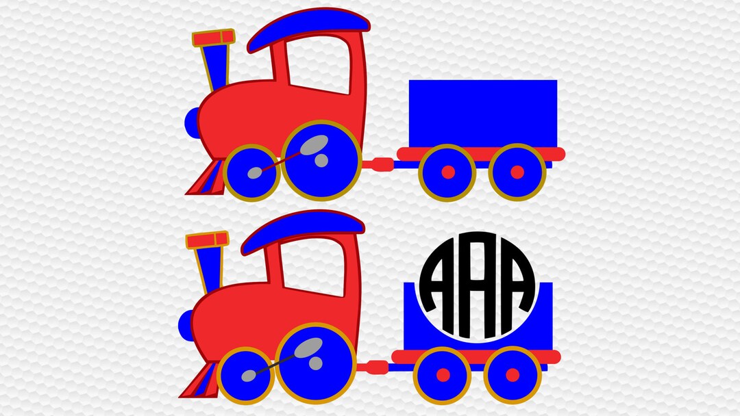 Train Monogram SVG Clipart Cut Files Silhouette Cameo Svg for Cricut ...