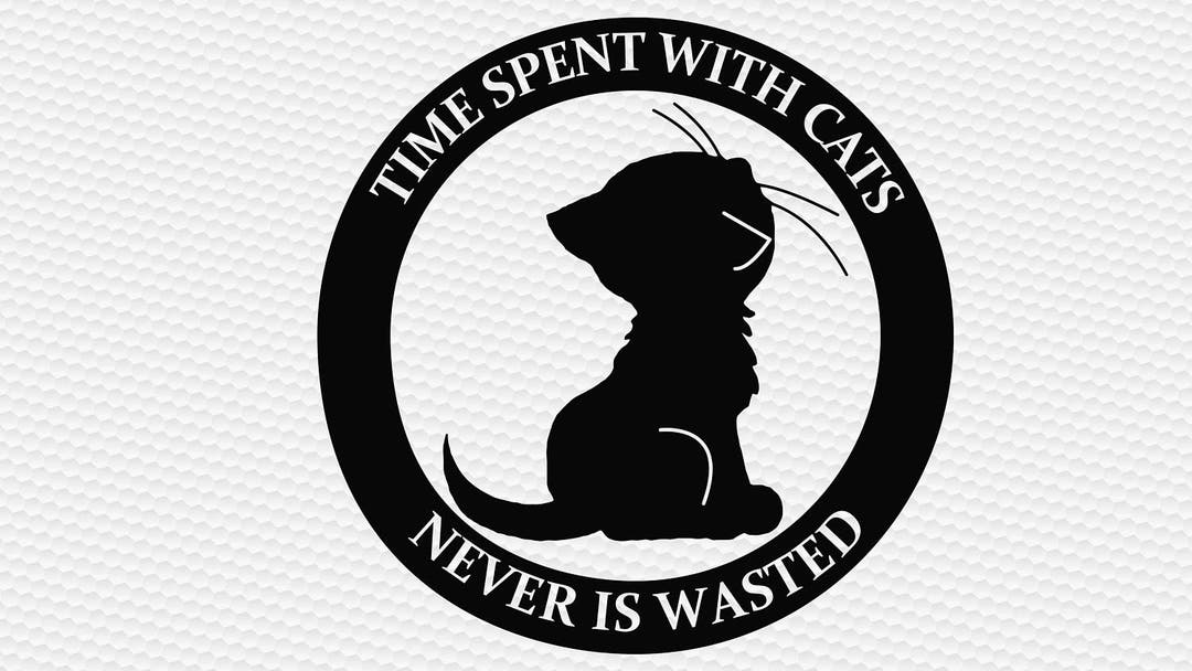 Cat Motto SVG Clipart Cut Files Silhouette Cameo Svg for Cricut and ...