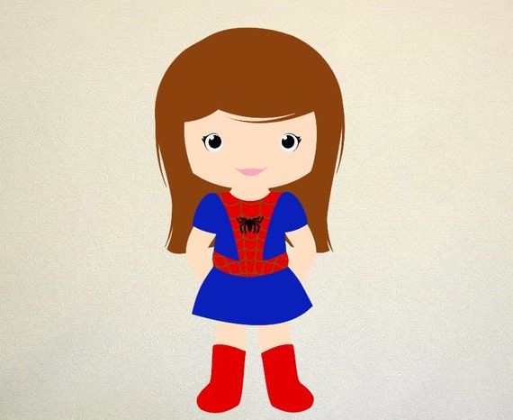 Spider Girl SVG Clipart Cut Files Silhouette Cameo Svg for | Etsy UK