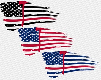 Thin Red Line American Flag Svg Clipart Cut Files Silhouette | Etsy