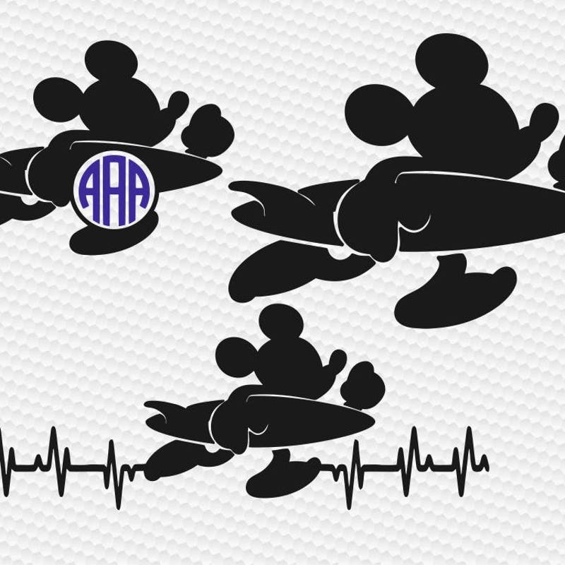 Mickey Heartbeat Svg - Etsy