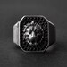 Lion Octagon Stamp Ring Lion Ring Statement Ring Lion - Etsy Israel