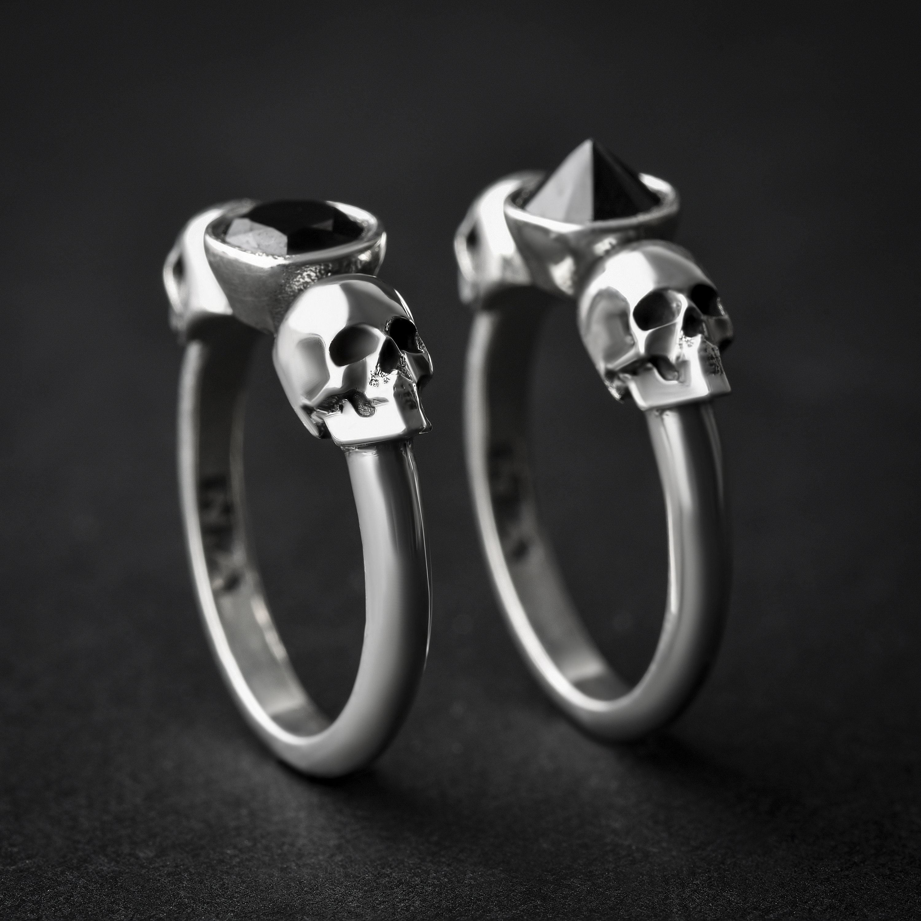 Skull Ring With Stone Steampunk Ring Handmade Skull | Etsy