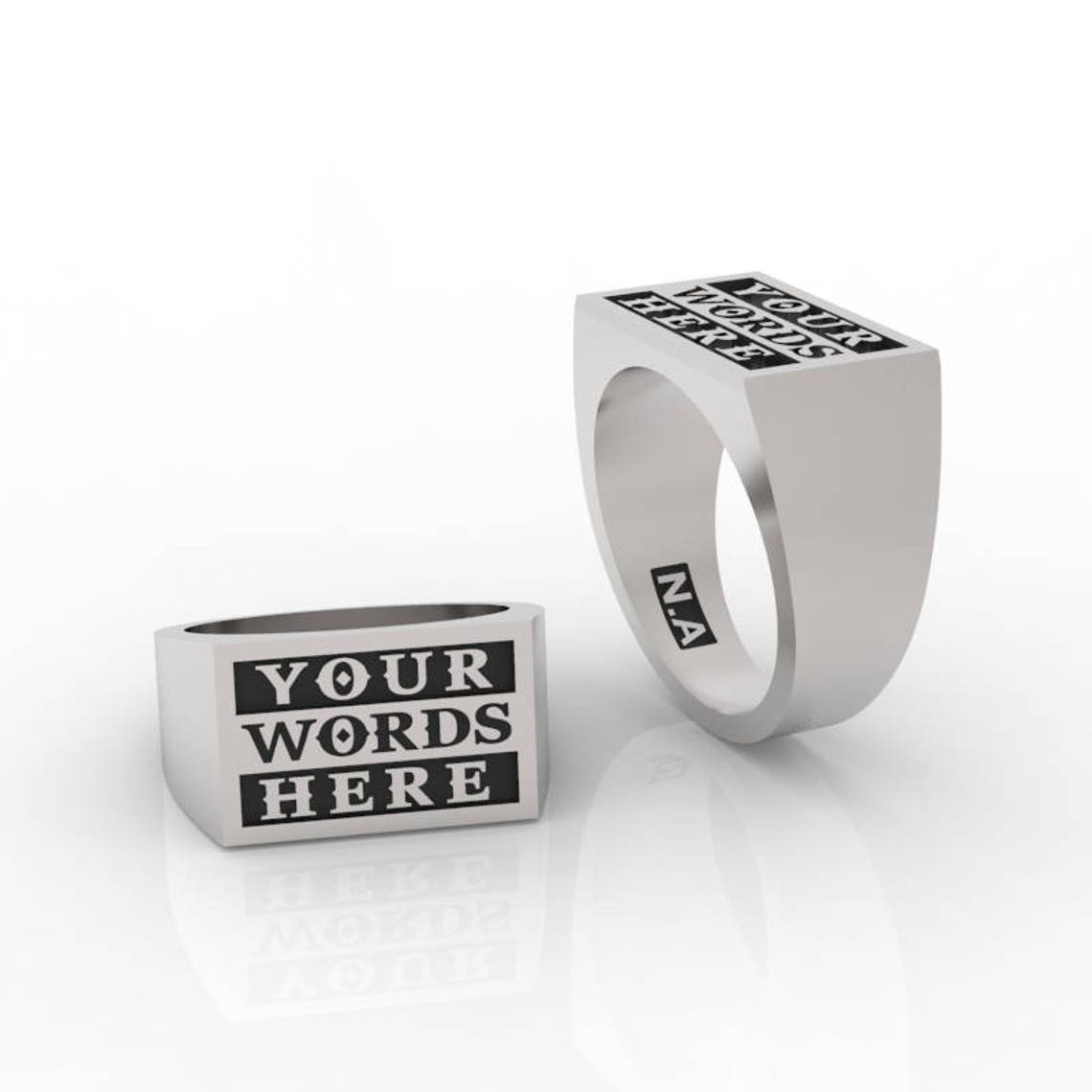 Custom Silver Ring Personalized Silver Ring Personalized - Etsy