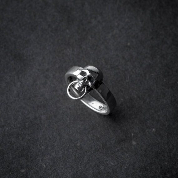 Skull Head Ring Sterling Silver Skull Handmade Skull Ring | Etsy