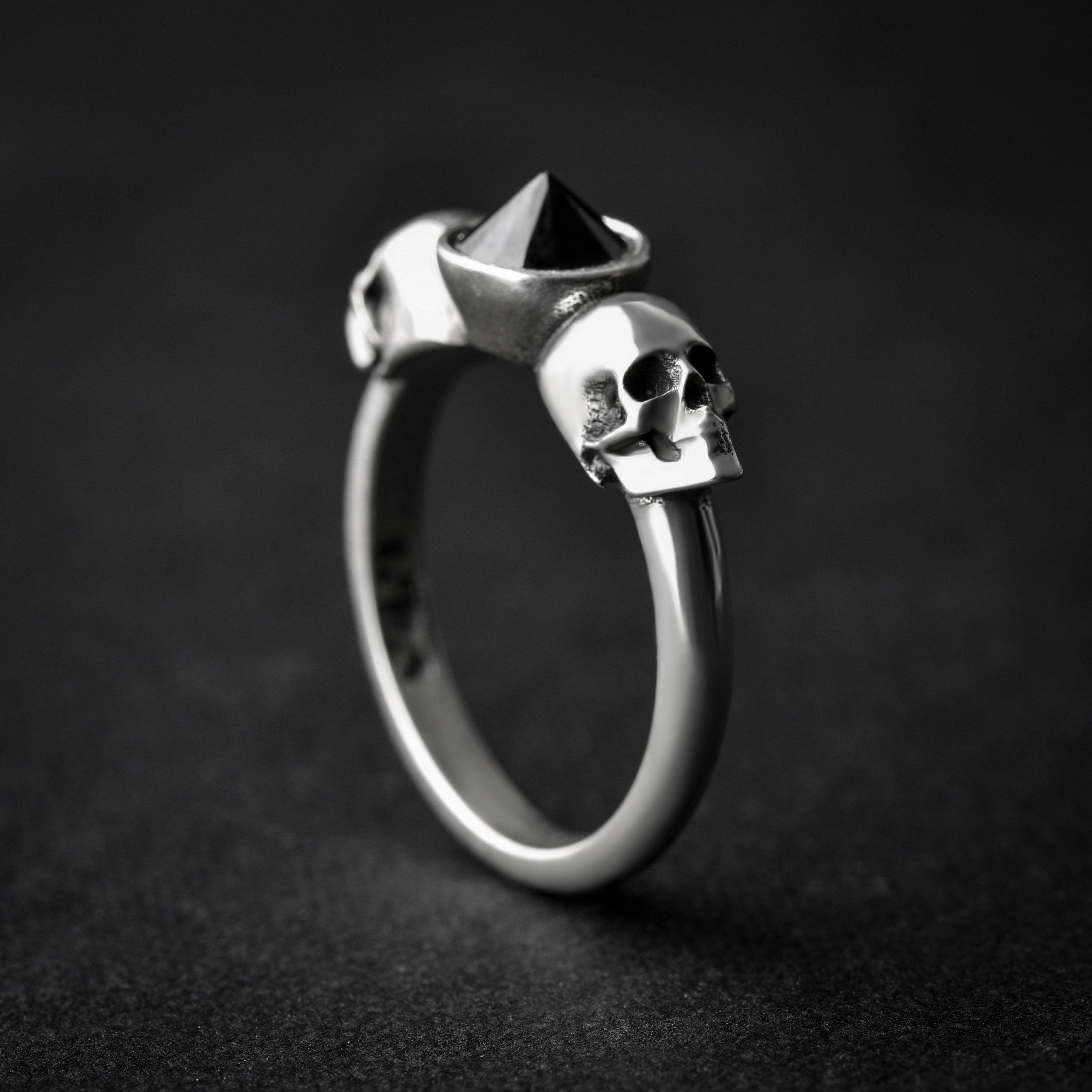 Skull Ring With Stone | Steampunk Ring | Handmade Skull | Alternative ...