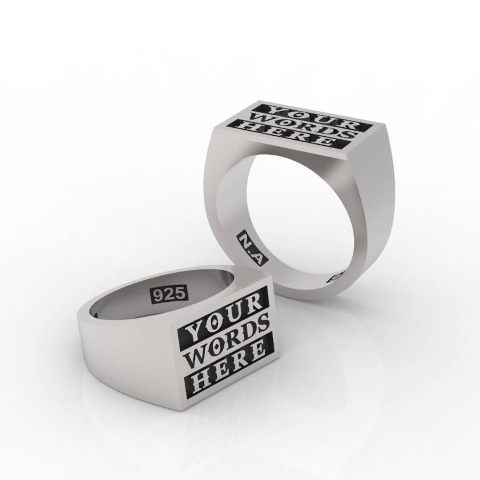 Custom Silver Ring Personalized Silver Ring Personalized - Etsy