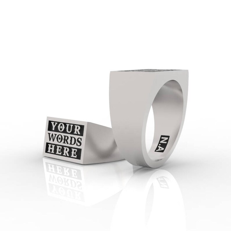 Custom Silver Ring Personalized Silver Ring Personalized | Etsy