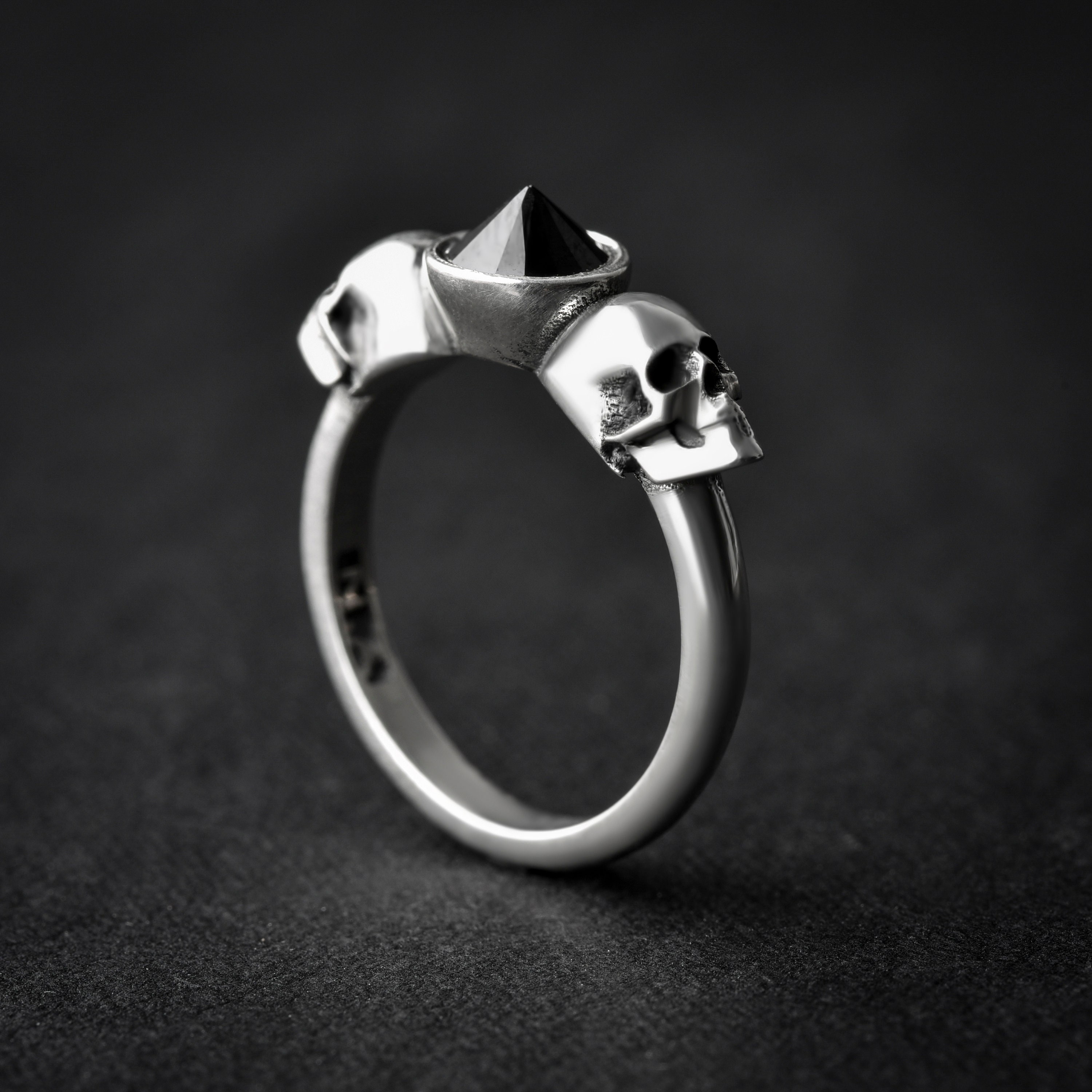 Skull Ring With Stone | Steampunk Ring | Handmade Skull | Alternative ...