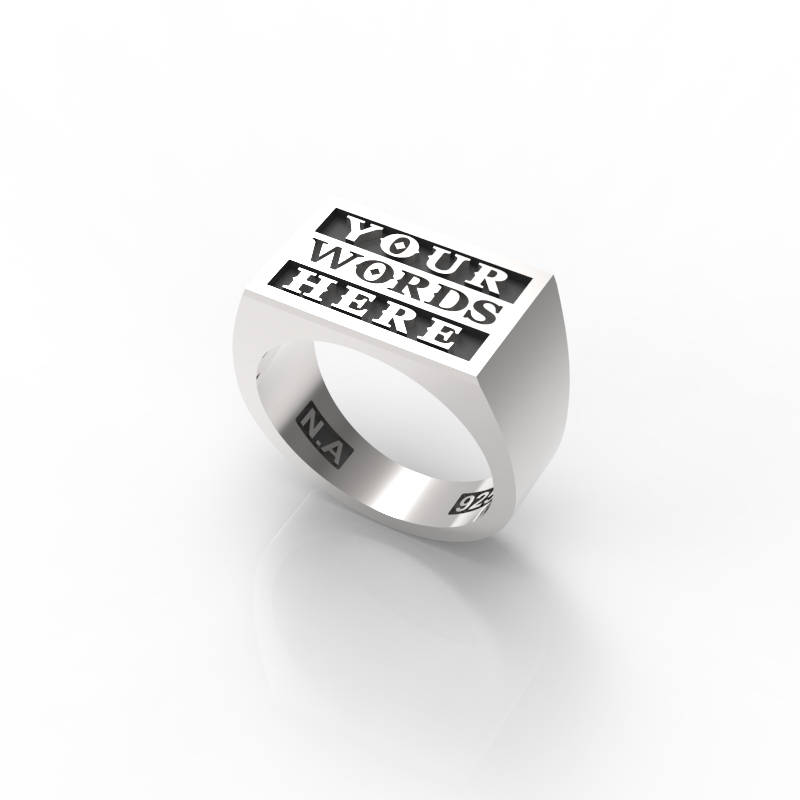 Custom Silver Ring personalized silver ring personalized | Etsy