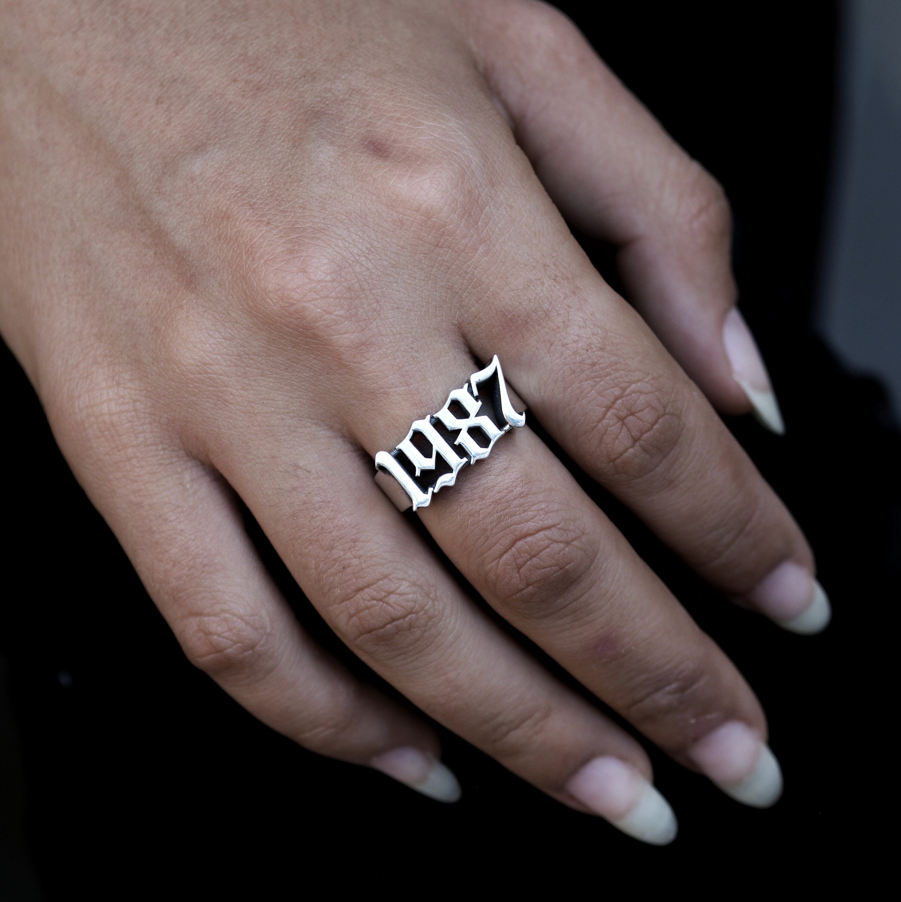 Old English Year Ring | Etsy