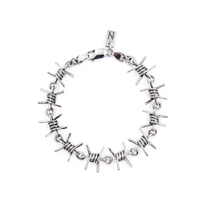 Barbed Wire Sterling Silver Bracelet | Handmade Barb Wire Silver ...