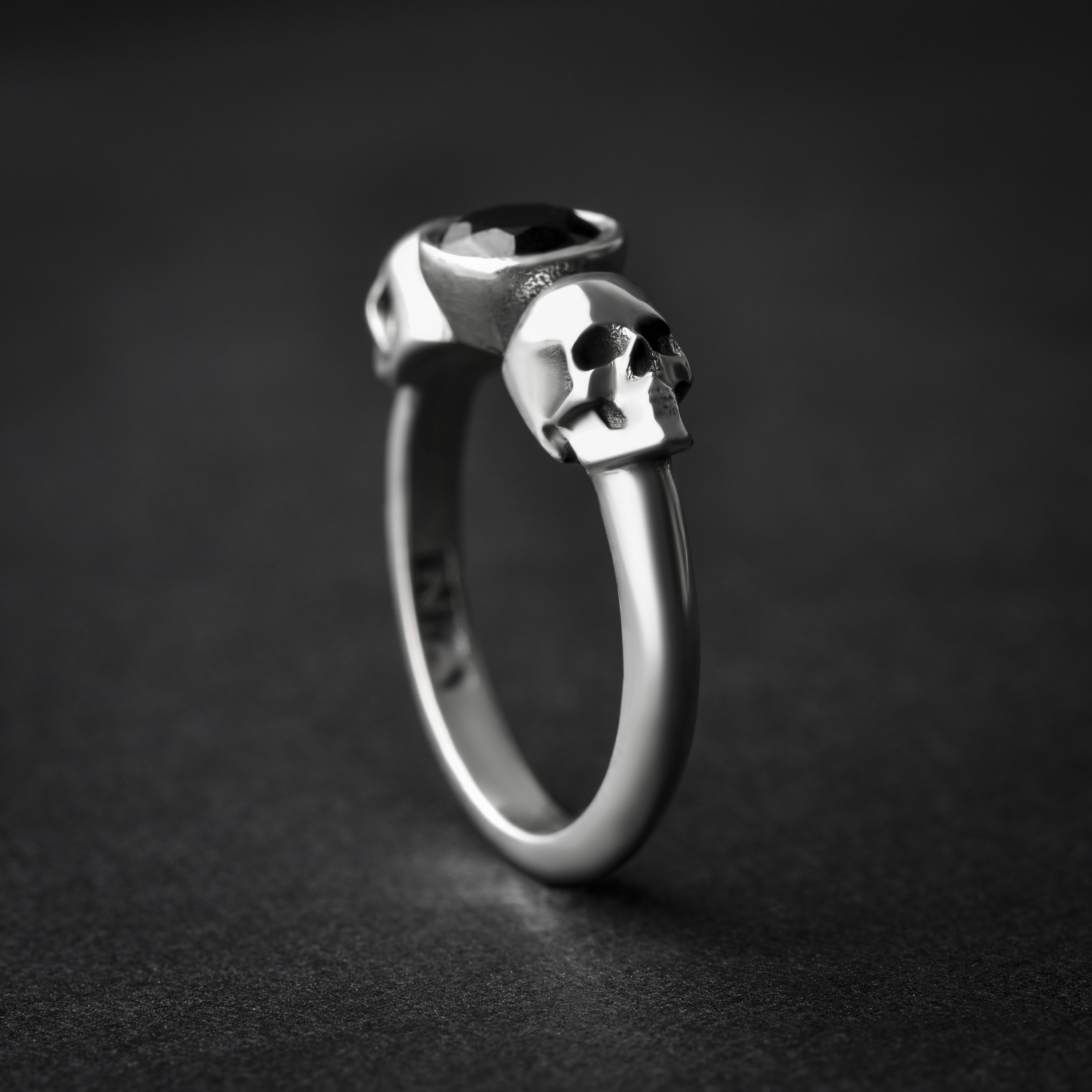 Skull Ring With Stone | Steampunk Ring | Handmade Skull | Alternative ...