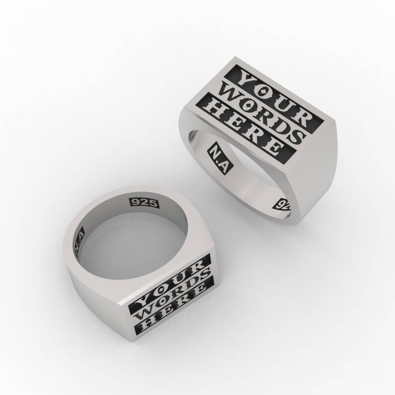 Custom Silver Ring Personalized Silver Ring Personalized | Etsy