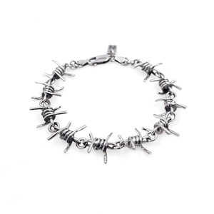 Barbed Wire Sterling Silver Bracelet | Handmade Barb Wire Silver ...