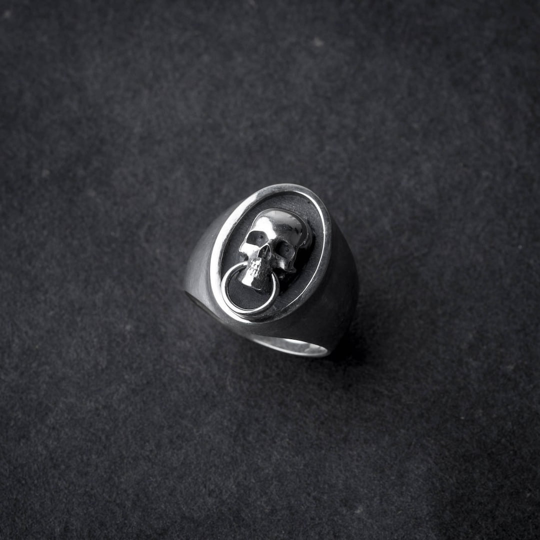 Skull Oval Stamp Ring | 3D Skull | Skull Stamp Ring | Skull Statement ...