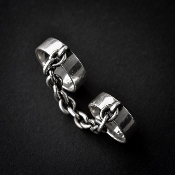 Double Ring Chain - Etsy
