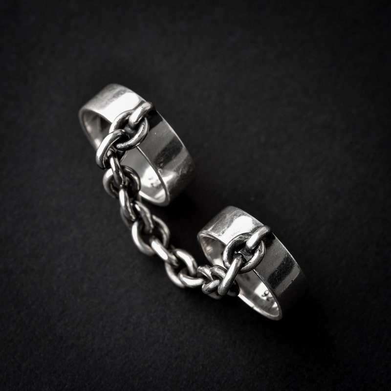 Double Ring Chain - Etsy