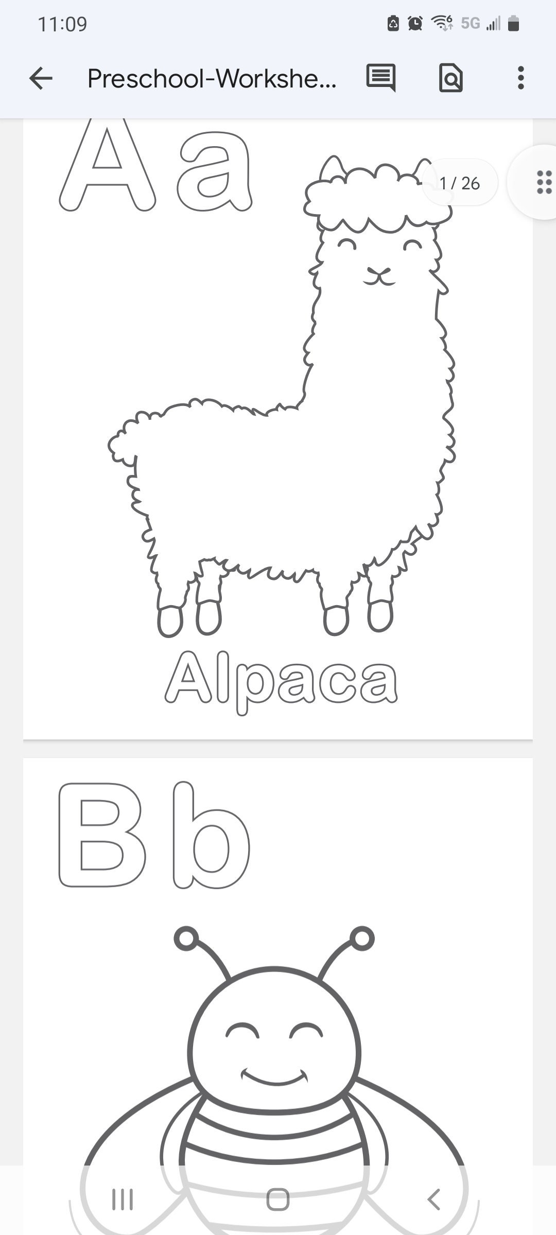 Kids Alphabet Coloring Page Instant Digital Download PDF - Etsy