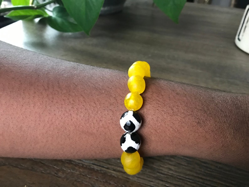 Yellow Beaded Stacked Bracelet Set Women’s Bracelet Set Men’s Bracelet ...