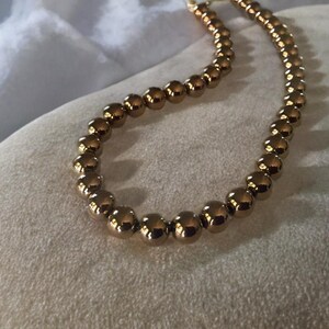 Bold Bronze Hematite Necklace, Bronze Hematite Beaded Necklace - Etsy