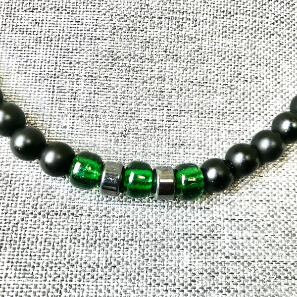 Green Black Necklace - Etsy