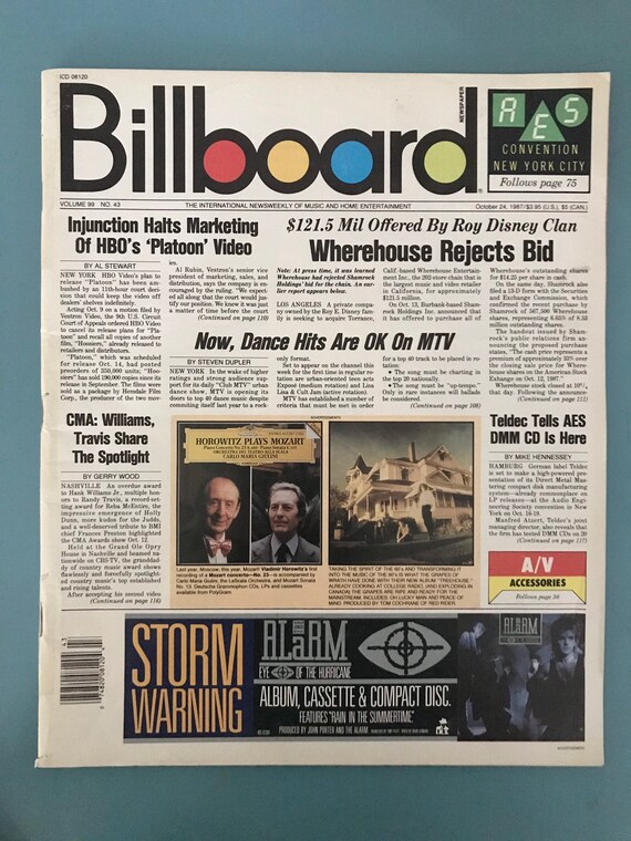 Vintage Billboard magazine October 1987 complete issue music | Etsy