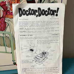 Vintage Doctor Doctor Board Game 1978 Ideal Toy Company Doctor Board ...