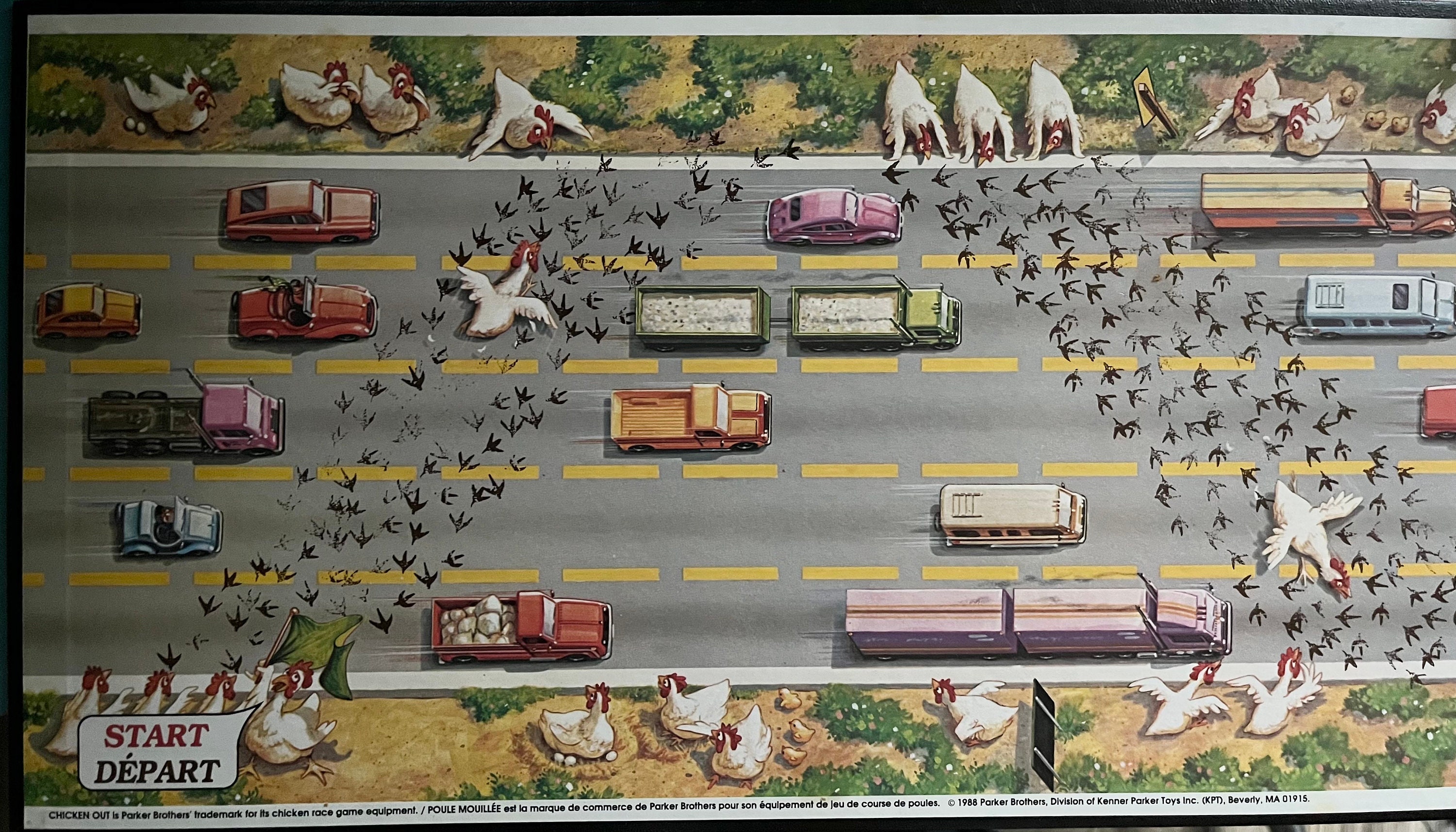 Vintage 1988 Chicken Out Board Game Complete, Retro Board Games 1980s ...