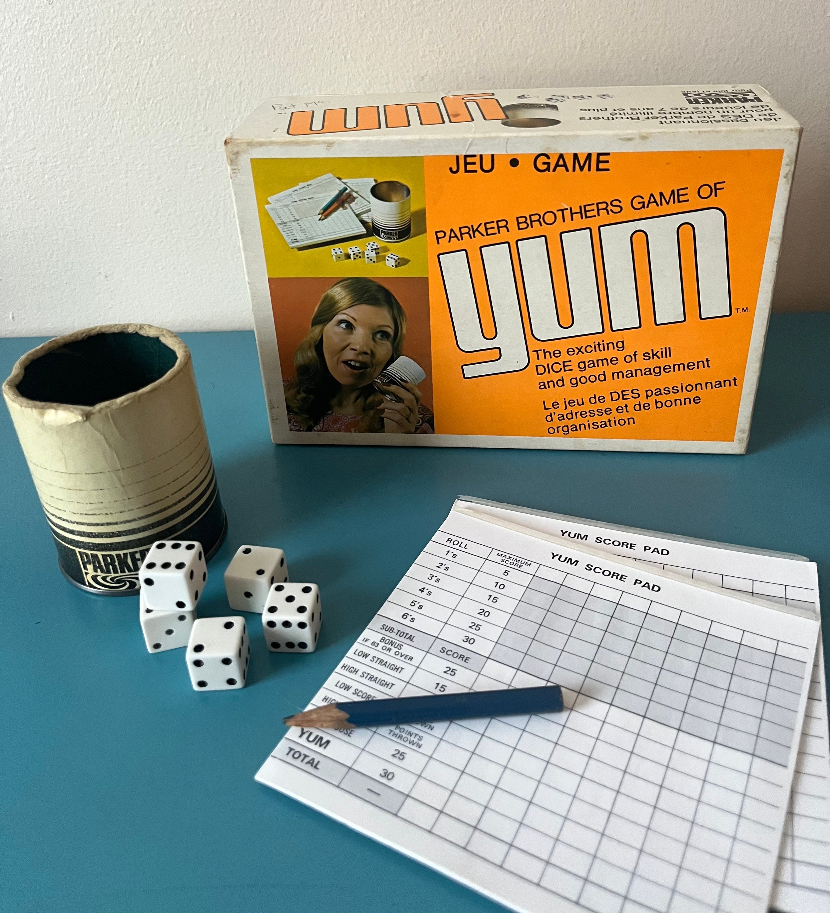 Vintage YUM Board Game Dice Game by Parker Brothers Nostalgic - Etsy
