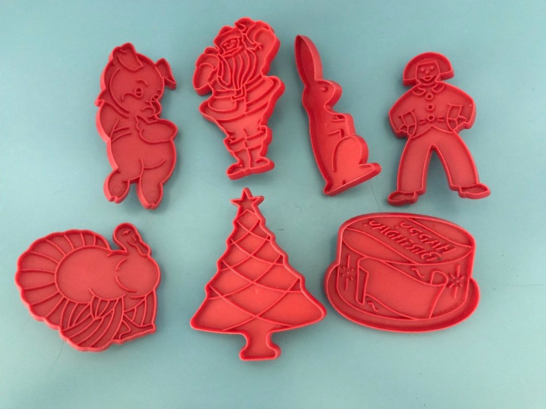 Vintage Tupperware Cookie Cutters, Holiday Shapes, Tuppercraft, Retro ...
