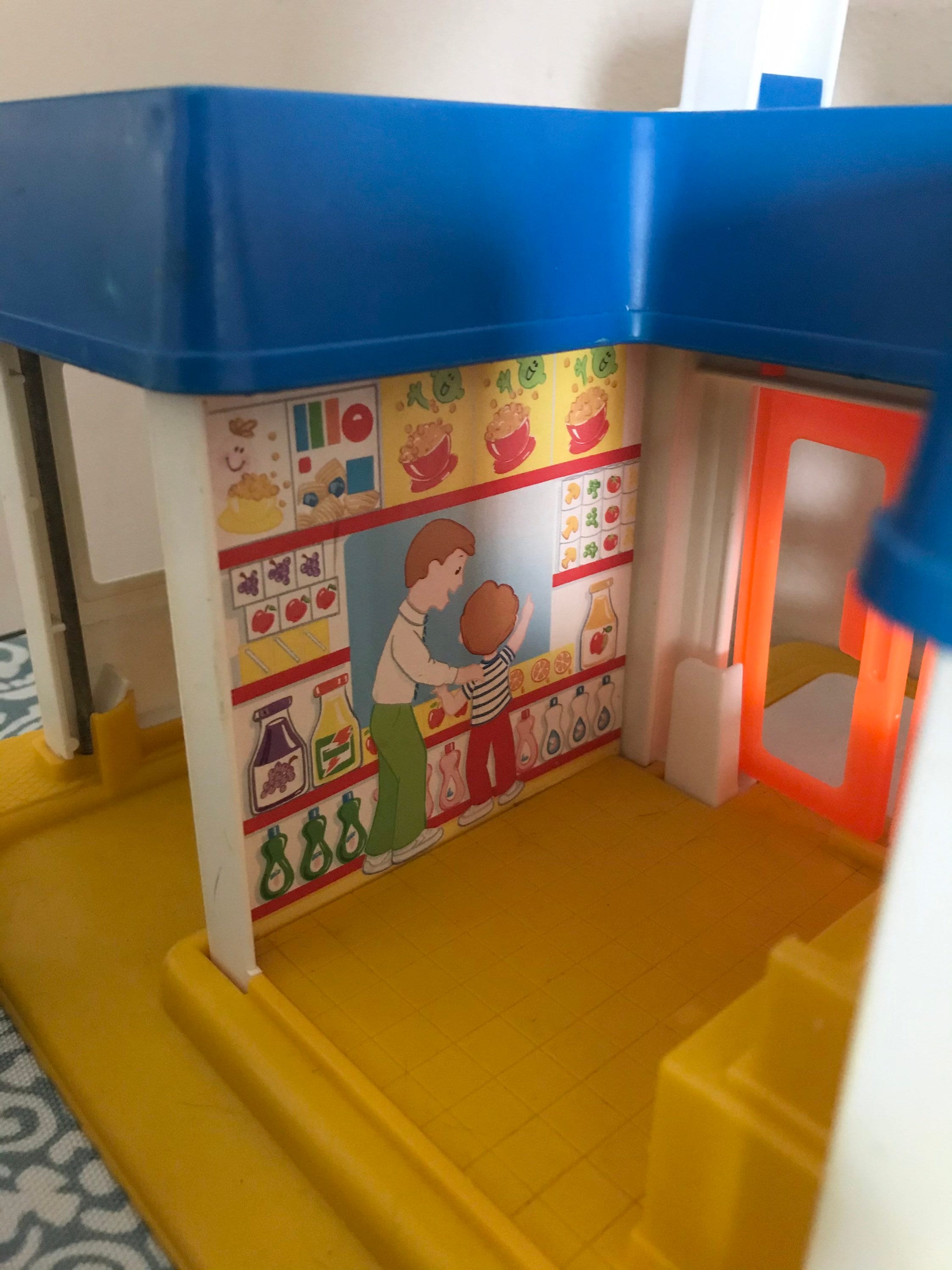 Vintage Fisher Price Little People Little Mart Gas Station Car Wash ...