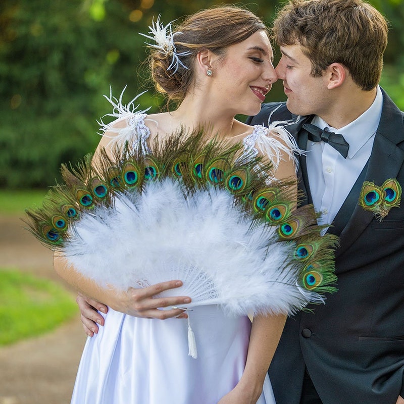Peacock Feather Fan - Etsy