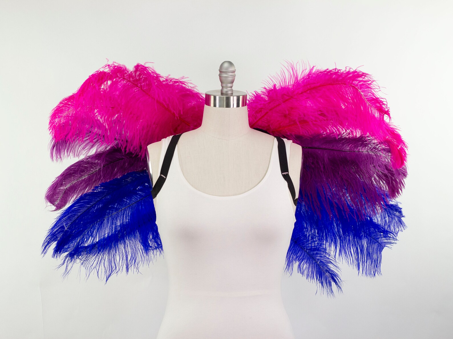 CUSTOM Multi Color Ostrich Feather Wings Made to Order With - Etsy