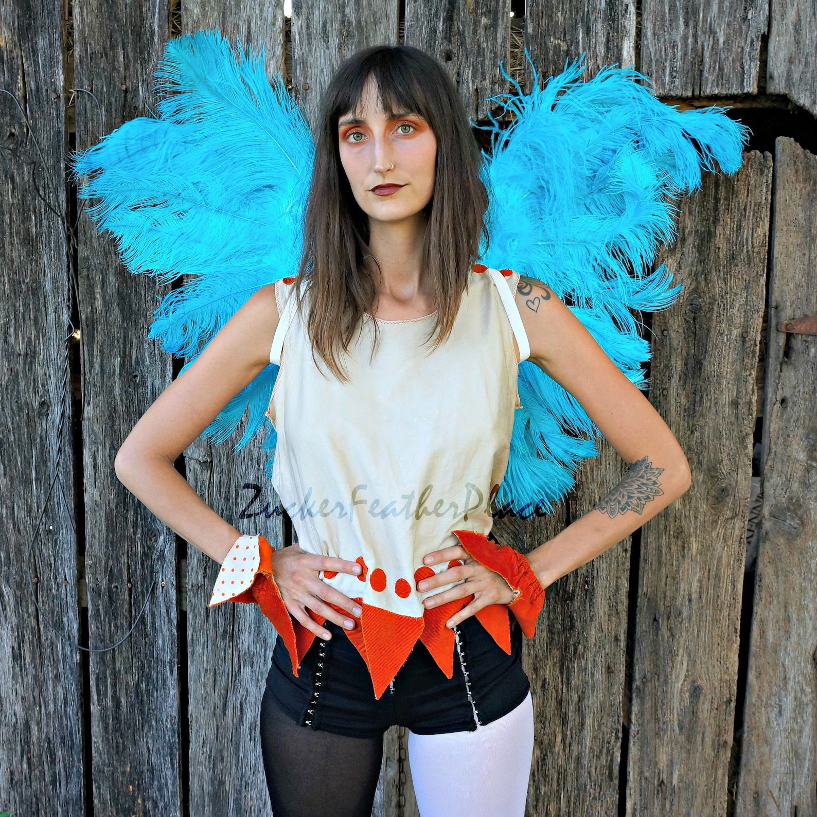 Turquoise Ostrich Feather Wings Angel Fairy Costume Ostrich - Etsy