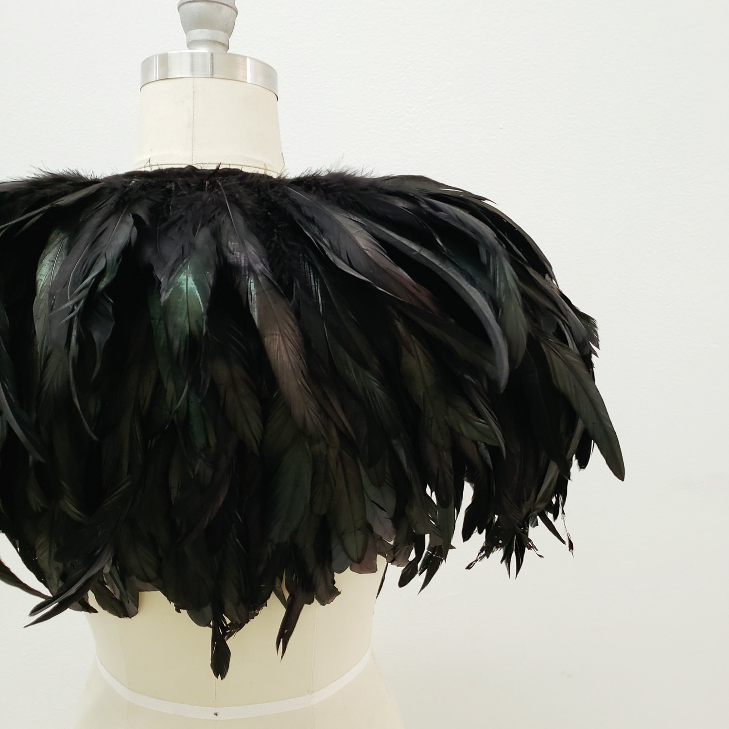 Feather Collar, 72 cm, Feather Cape, Gothic Feather Collar, Feather ...