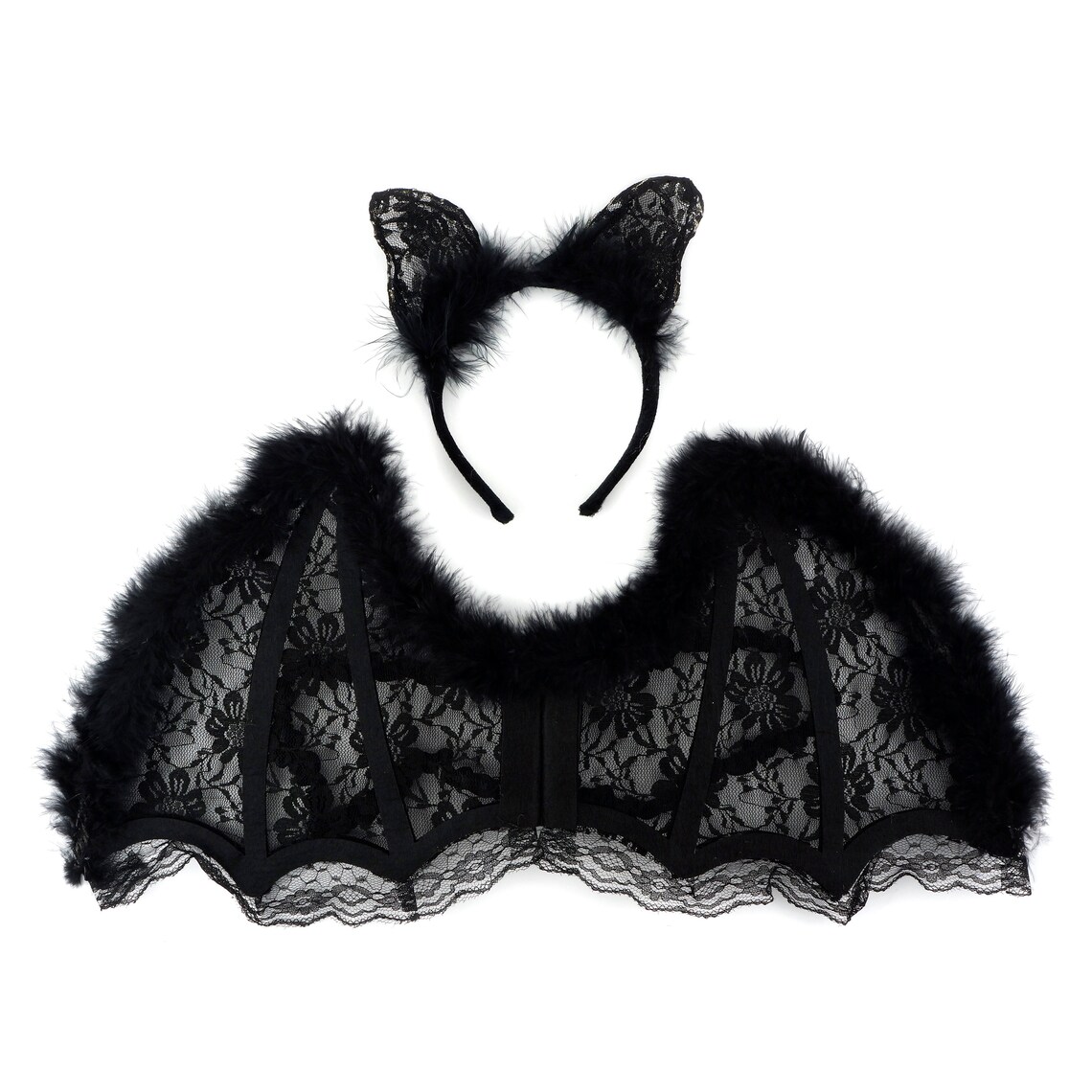 Small Black Bat Wings With Headband Costume Set for Adults - Etsy