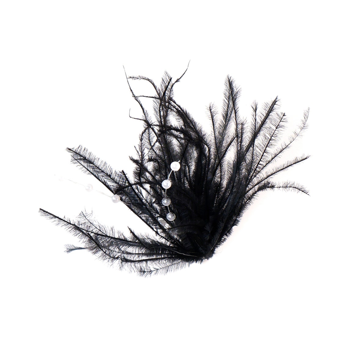 Small Decorative Black Ostrich Feather Accent for Millinery ...