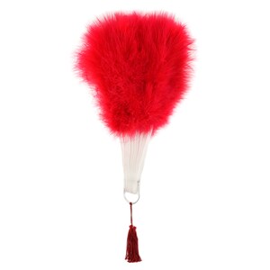 Red Feather Fan, Small Marabou Feather Fan, Cheap Feather Fan for ...