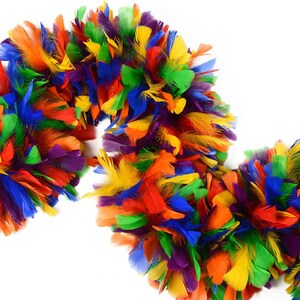 Large Rainbow Feather Boa, PRIDE Parade Feather Boa, Feather Boa for ...