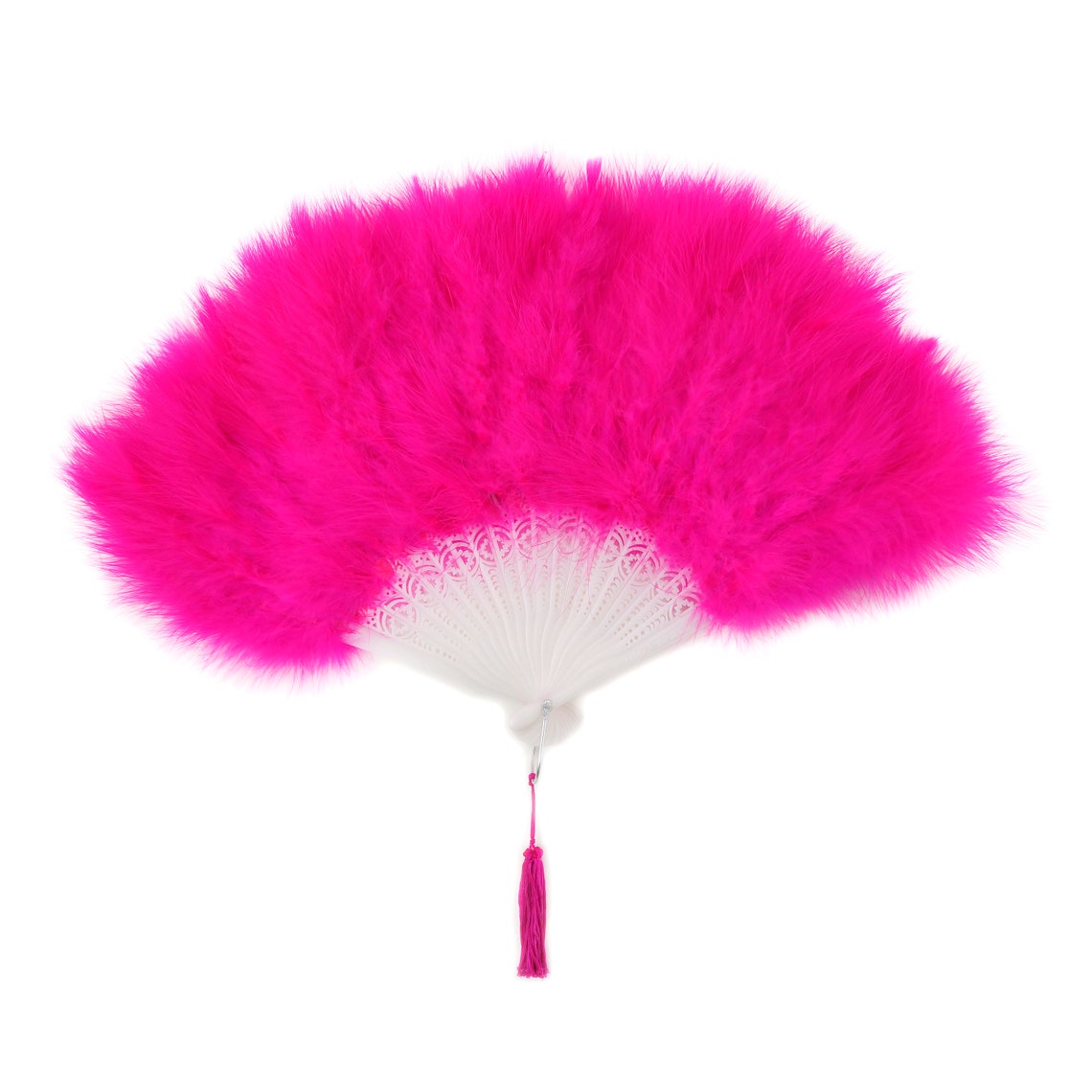 Shocking Pink Feather Fan, Small Marabou Feather Fan, Cheap Feather Fan ...