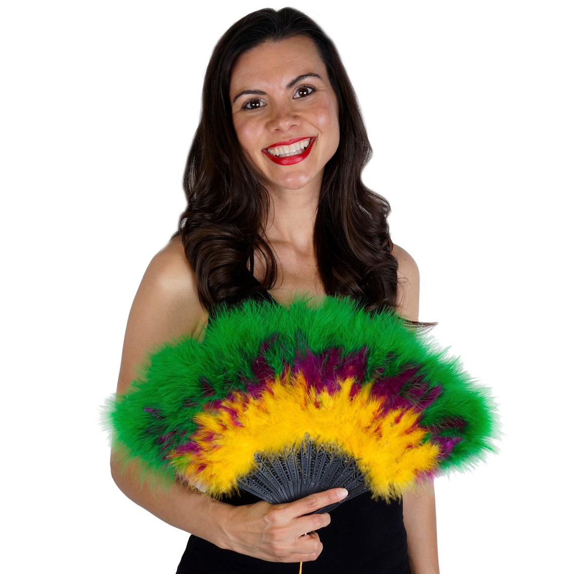 Mardi Gras Marabou Feather Fans, Small Feather Fan, Cheap Feather Fan ...