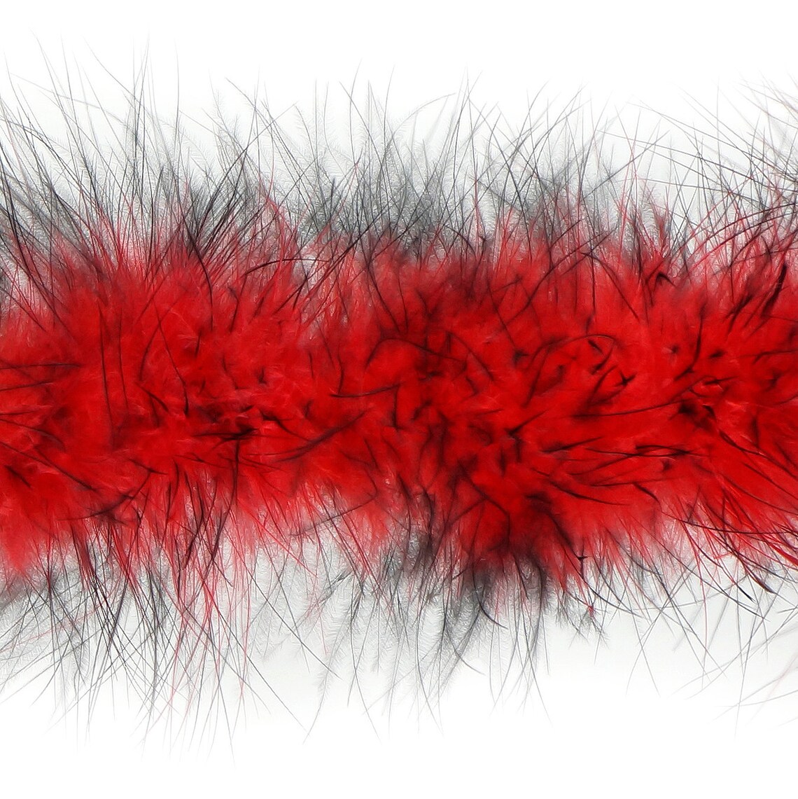 Red & Black Tipped Marabou Feather Boa 20 Grams 2 Yards for - Etsy