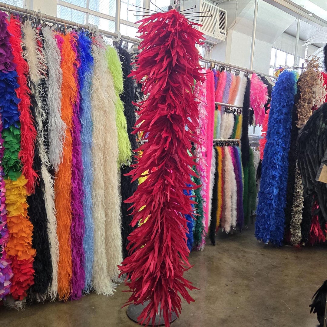 Limited Edition Red Coque Tail Feather Boa for Fashion Accessory ...