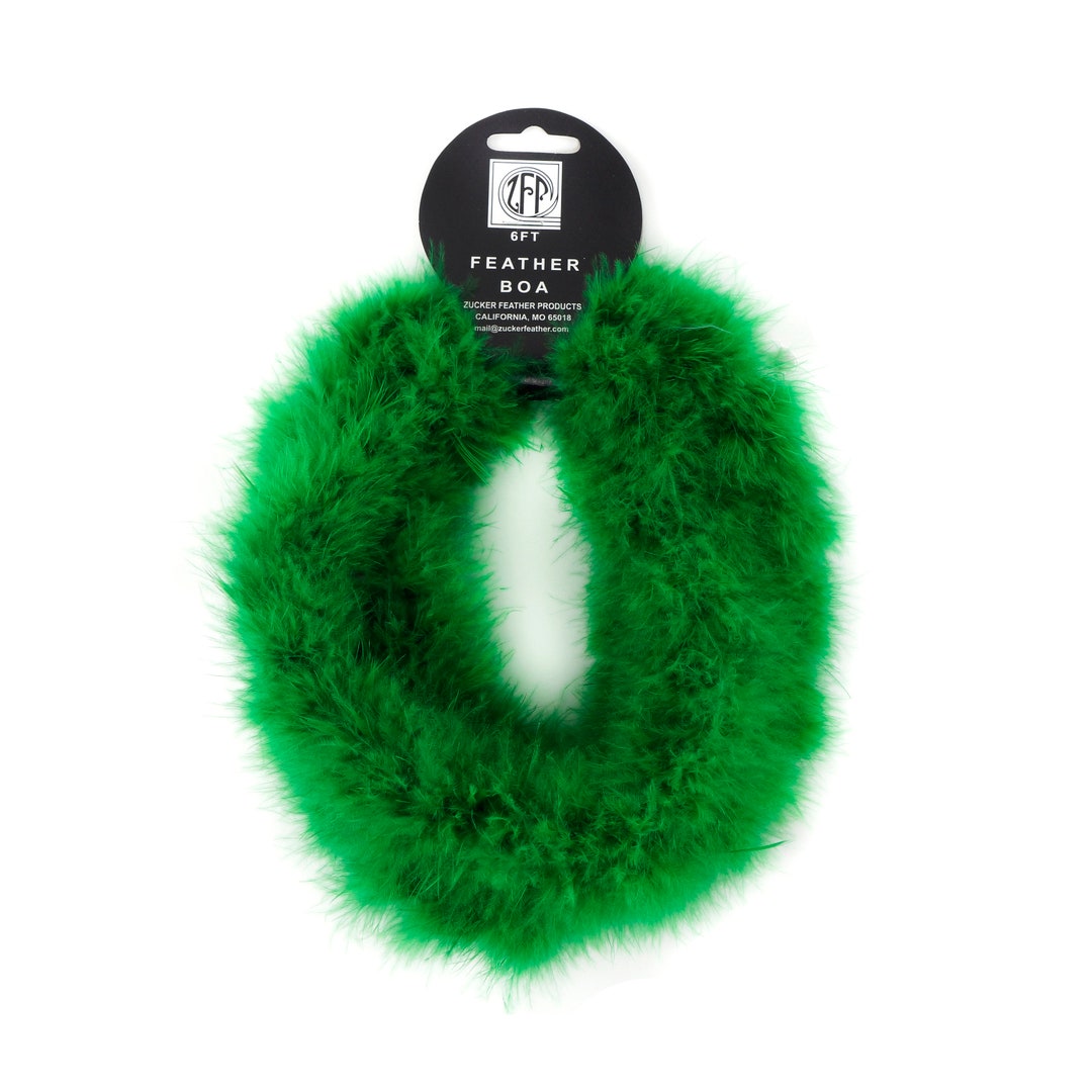 Marabou Feather Craft Boas, 15 Gram Kelly Green Marabou Boa, 2 Yards ...
