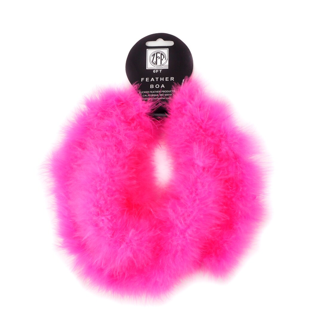 Marabou Feather Craft Boas, 15 Gram Pink Orient Marabou Boa, 2 Yards ...