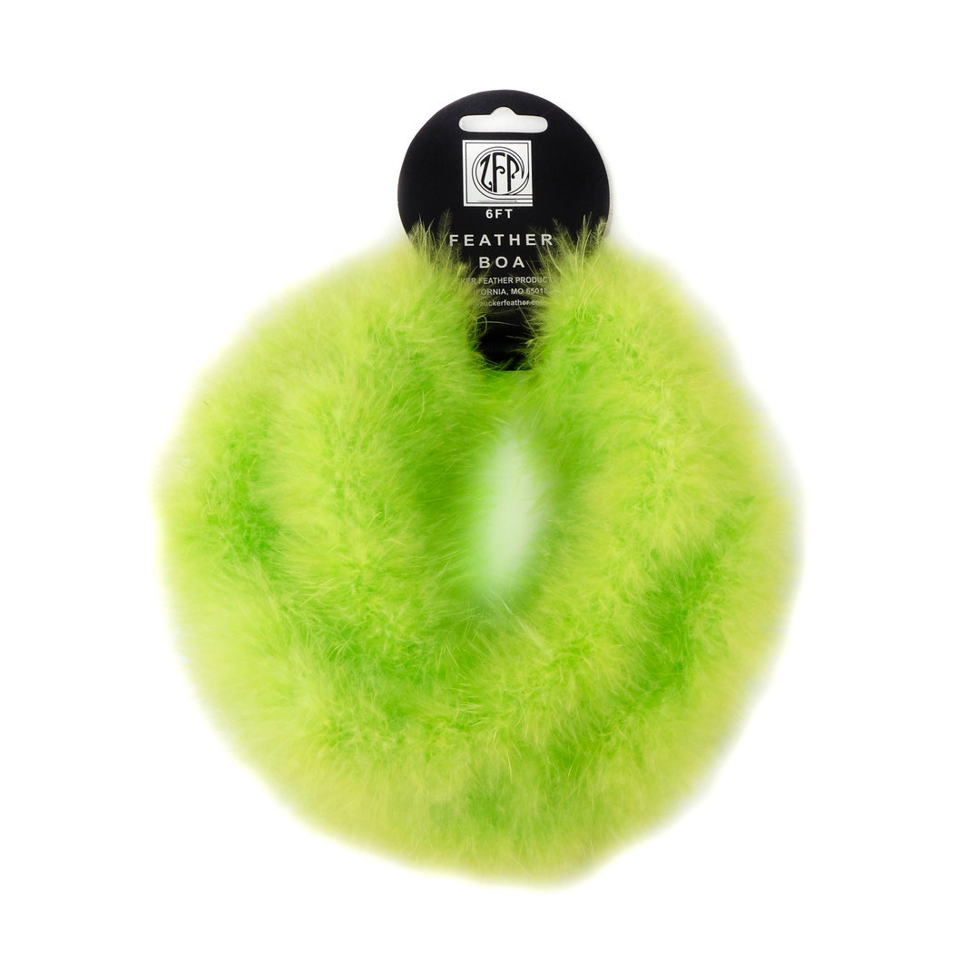 Marabou Feather Craft Boas, 15 Gram Lime Green Marabou Boa, 2 Yards for ...