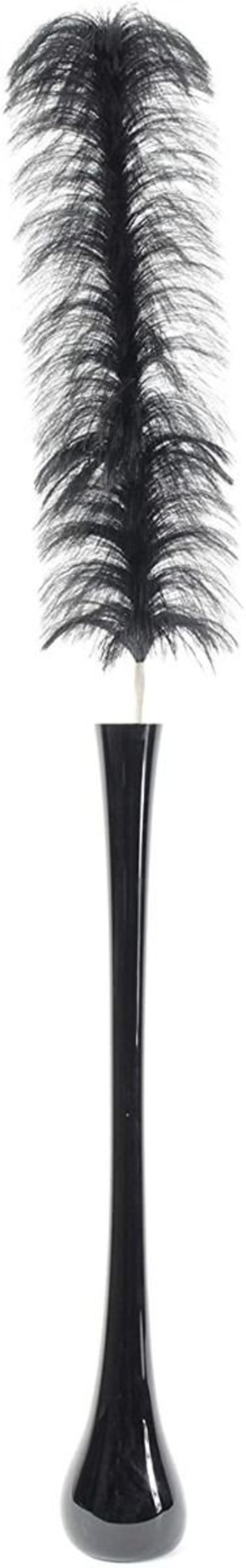 Faux Ostrich Feather Stems, Black Fake Ostrich Feathers, Faux Pampas ...