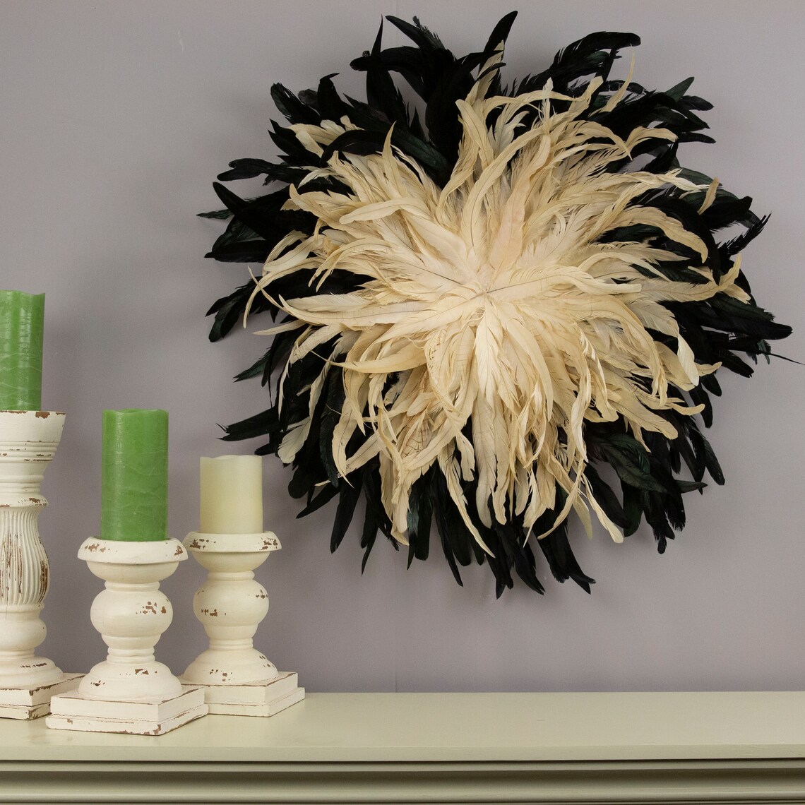 Unique Decorative Feather Wall Art, Feather Art Inspired by African ...